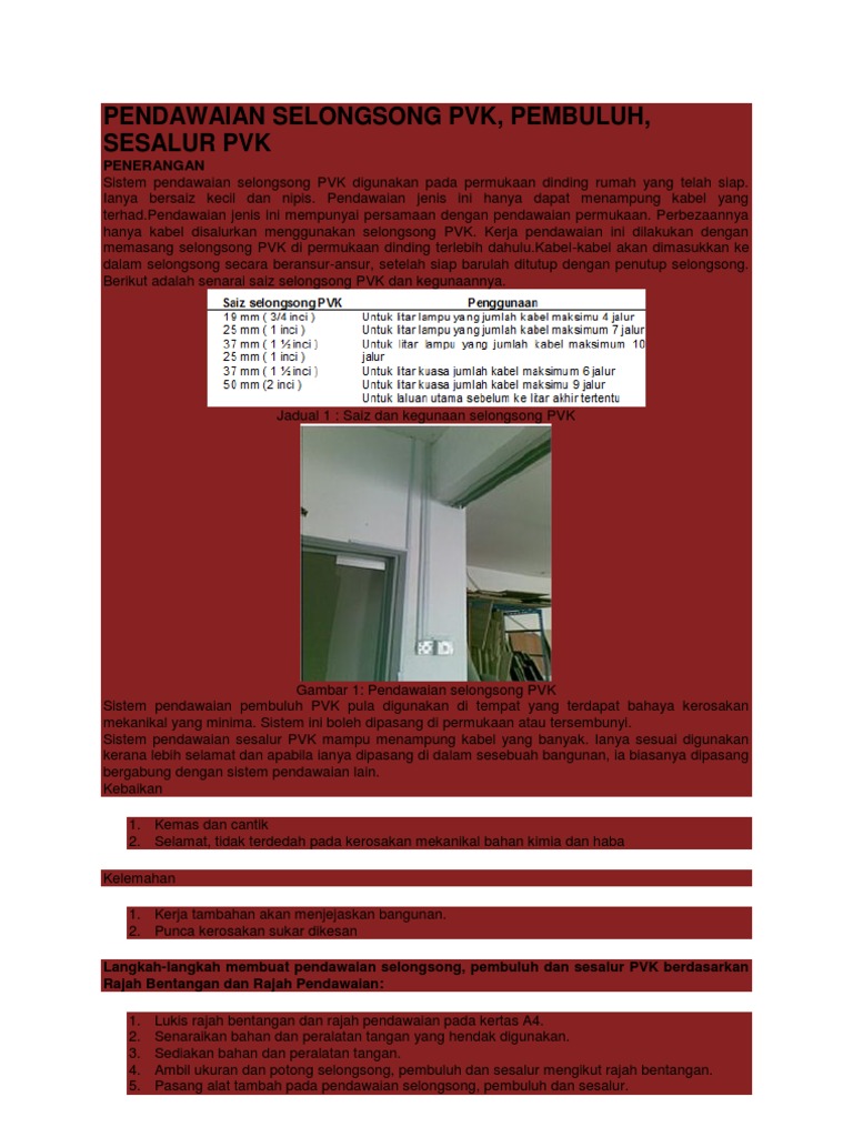 Pendawaian Selongsong PVK | PDF