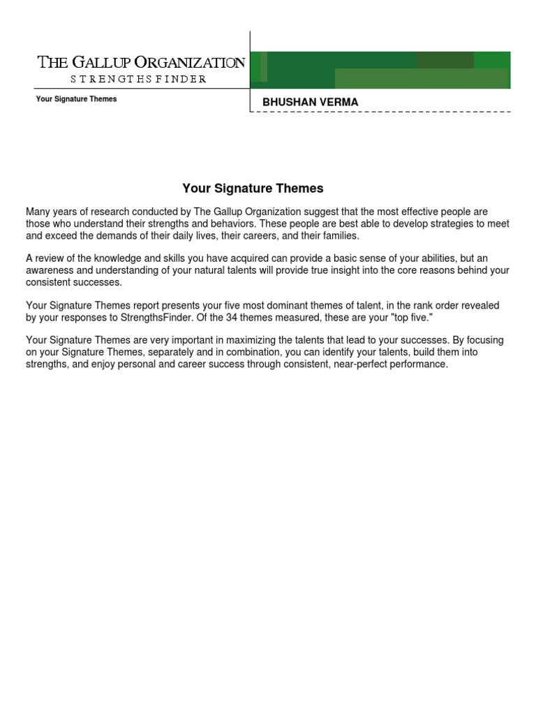 Your Signature Themes 25062011 PDF | PDF | Reason | Learning