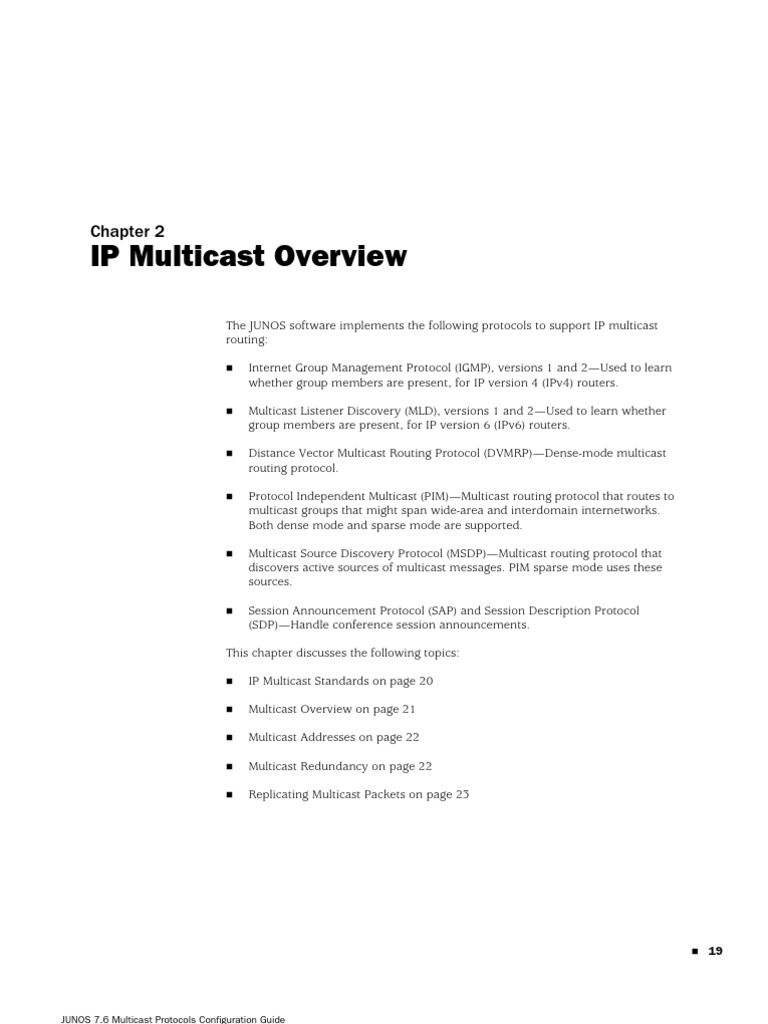 Ip Multicast Overview | PDF | Multicast | Ip Address