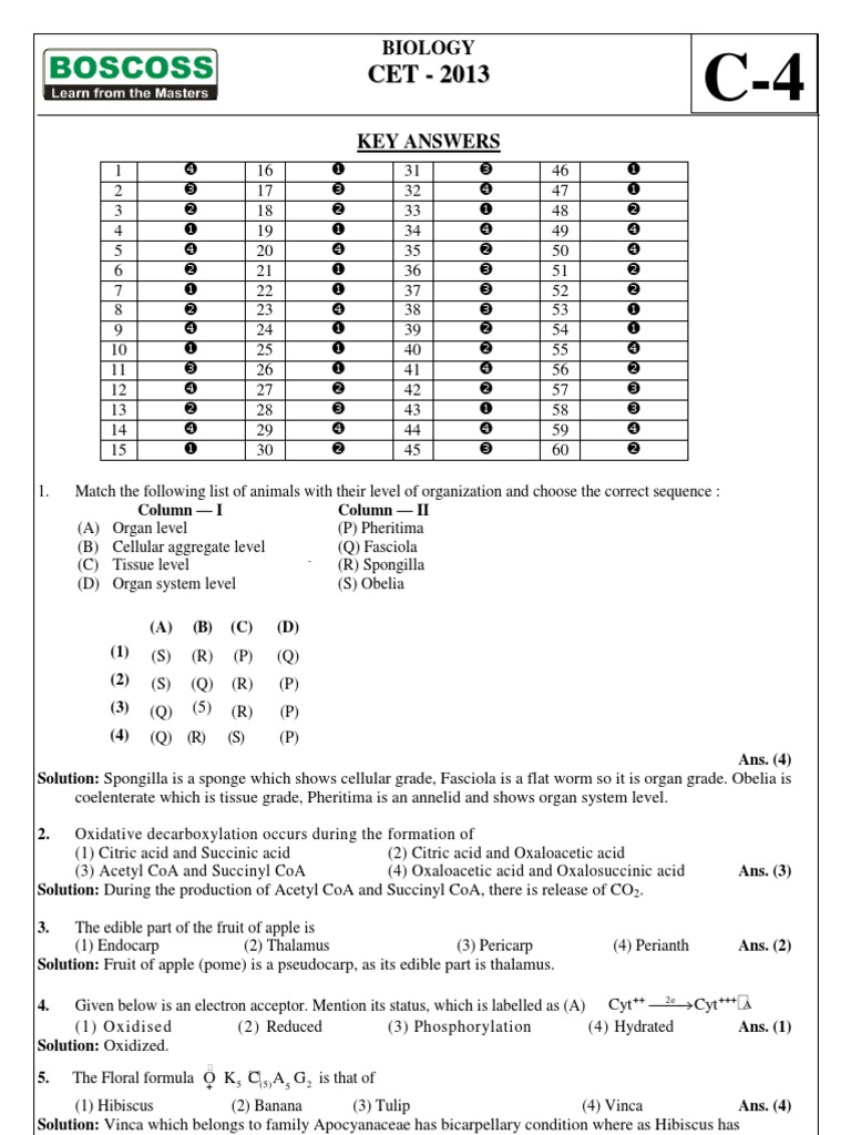 BIO CET-2013 Question and Answersheet | Download Free PDF | Rna ...