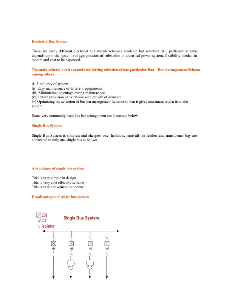 Electrical Bus System | PDF