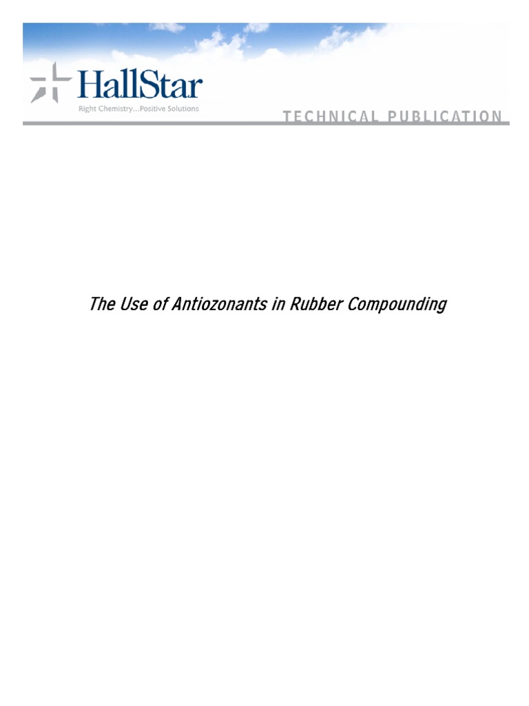 Antiozonants in Rubber Compounding | PDF | Science & Mathematics