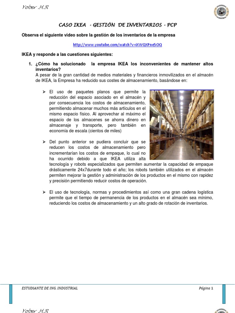 Gestión de Inventarios en IKEA | PDF | Almacén | Inventario