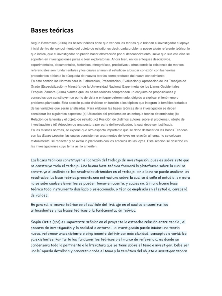 Bases teóricas | Teoría | Conocimiento