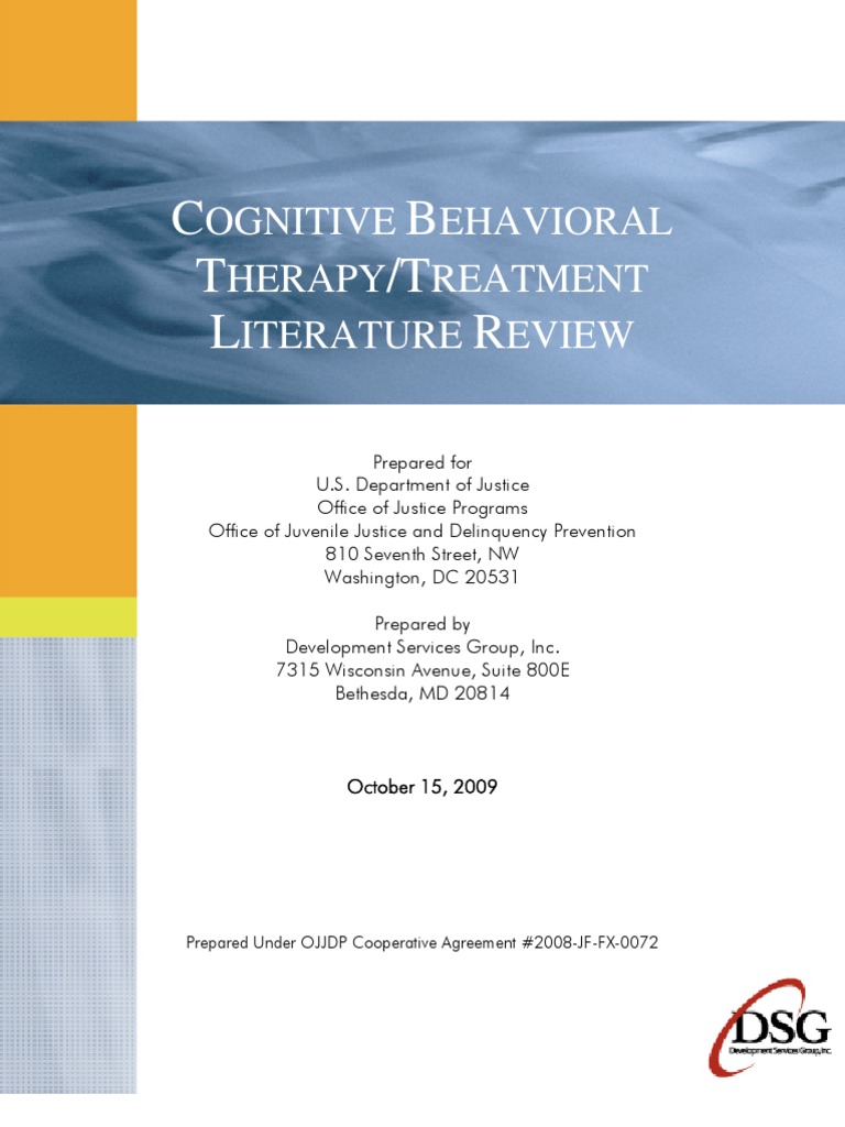 Cognitive Behavioral Therapy/Treatment Literature Review | PDF ...
