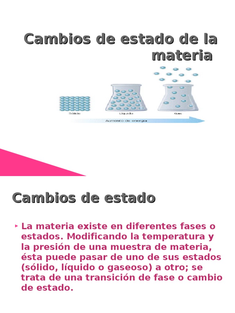 Cambios de Estado de La Materia | PDF