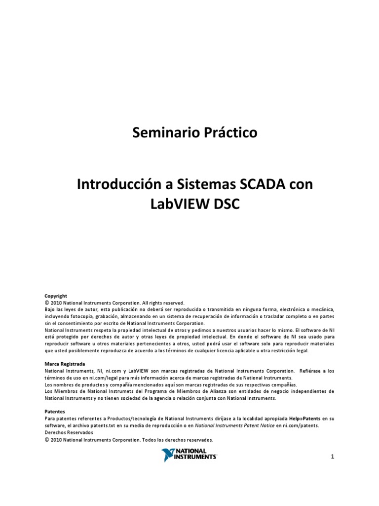 Manual de Desarrollo de Sistemas Scada Con Labview | PDF | Scada ...