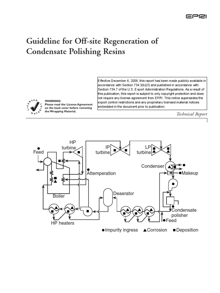Guidelines For Off Site Regeneration of Condensate Polishing Resin ...