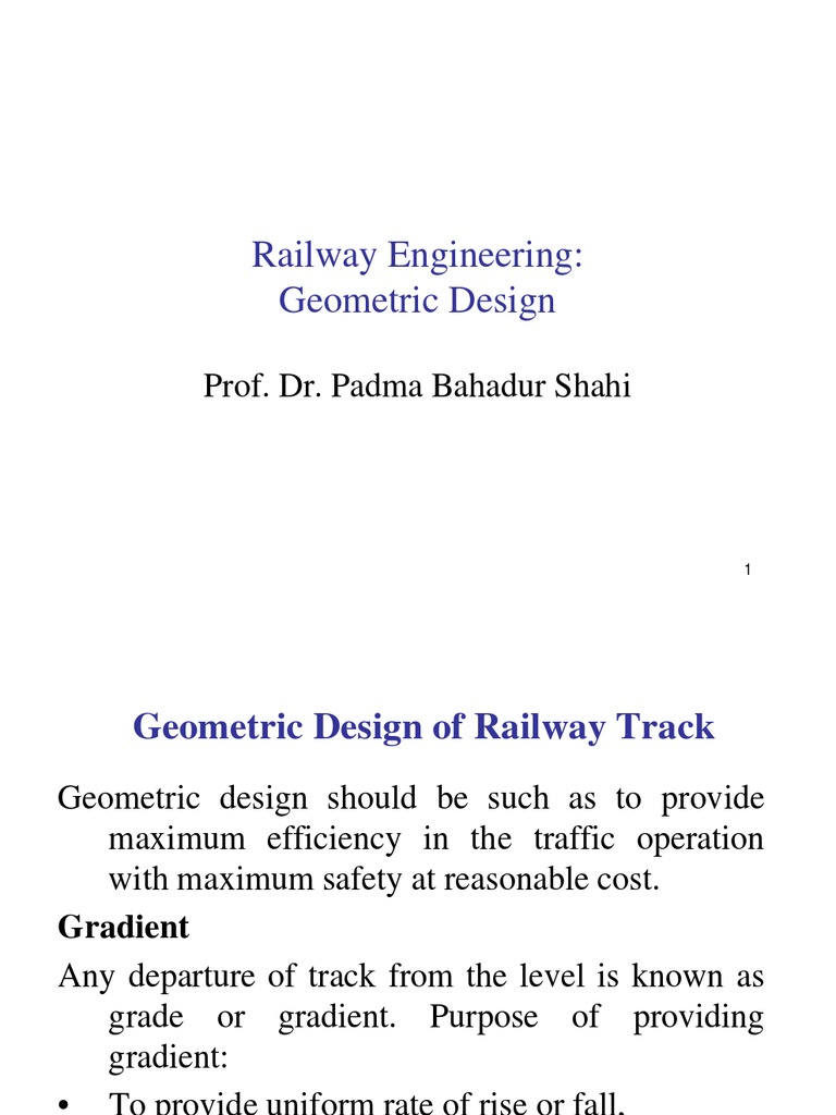 Geometric Design of Railways | PDF | Rail Transport | Transportation ...