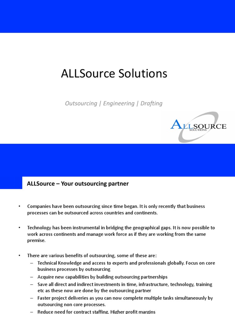 ALLSource Solutions - Engineering Profile | PDF | Technical Drawing ...
