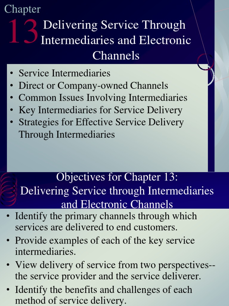 Delivering Service Through Intermediaries and Electronic Channels | PDF ...