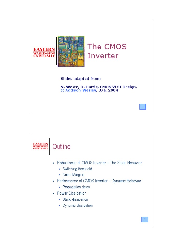 The Cmos Inverter: Outline | Download Free PDF | Cmos | Mosfet
