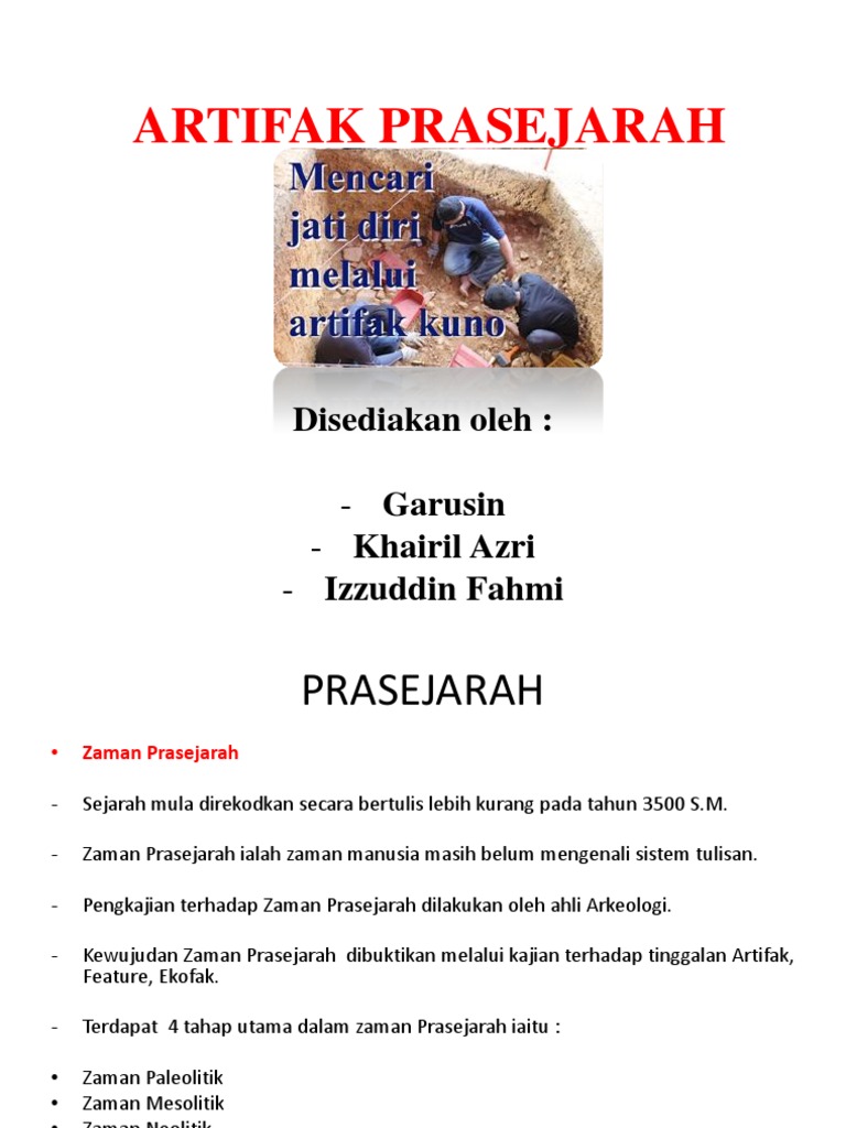 Artifak Prasejarah | PDF