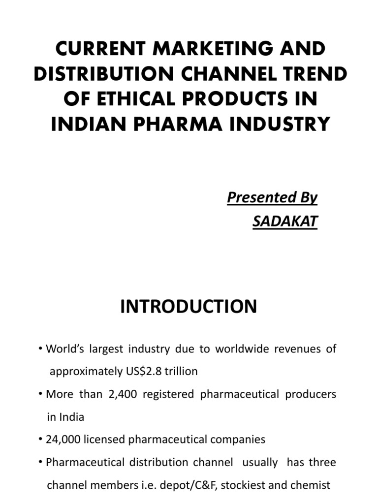Presentation Marketing and Distribution Channels | PDF | Pharmaceutical ...