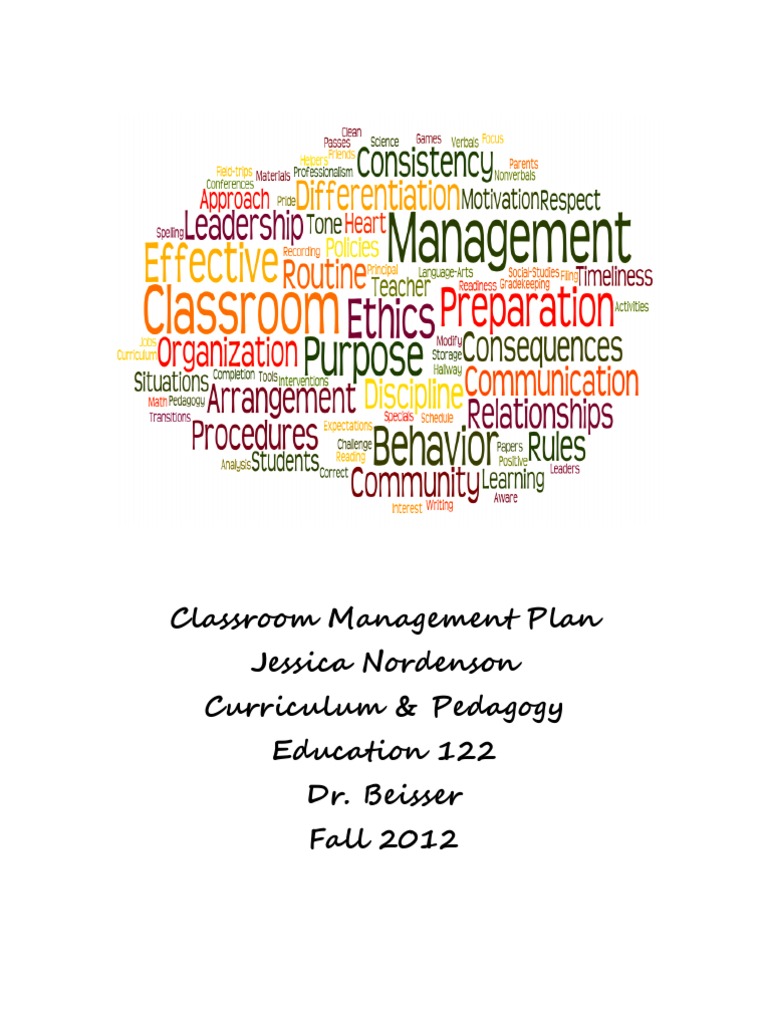 Classroom Management Plan | PDF | Classroom | Homework
