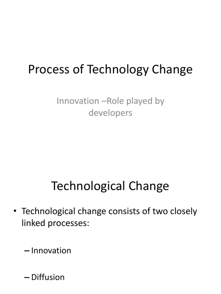 Process of Technology Change | PDF | Technological Change | Innovation