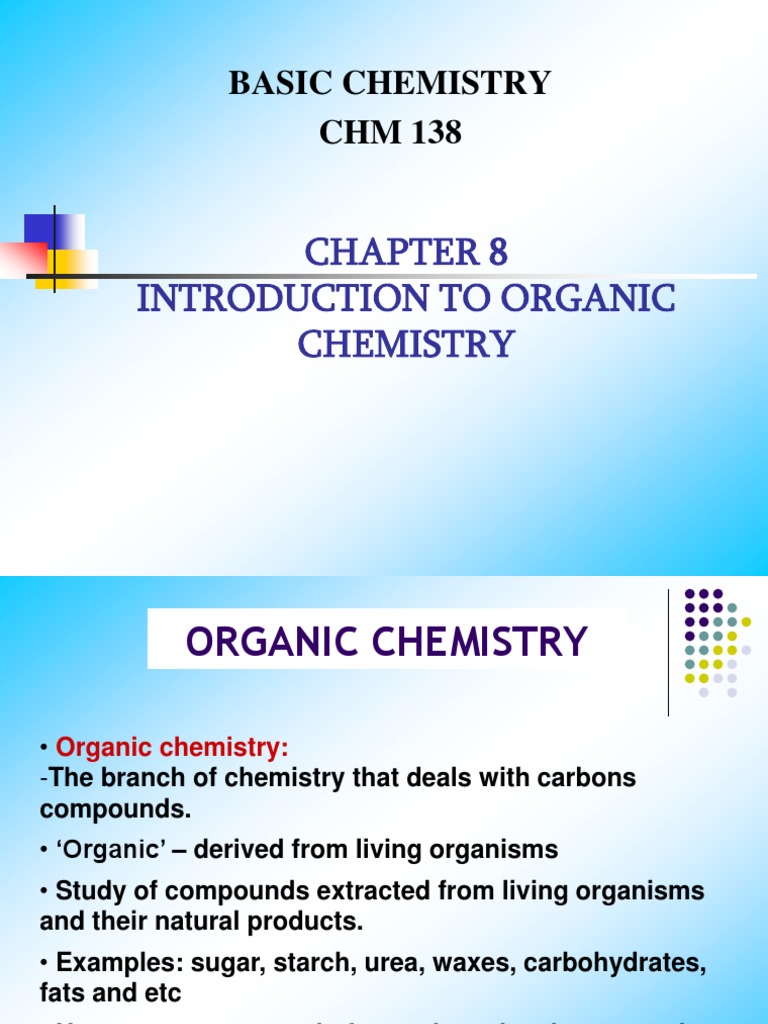 Introduction to Organic Chemistry Basics | PDF | Alkane | Ester