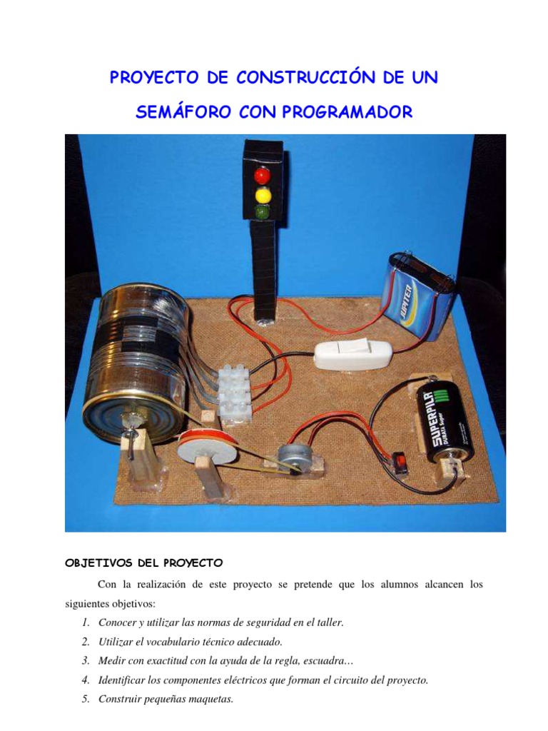 Proyecto de Construcción de Un Semáforo Con Programador | Semáforo ...