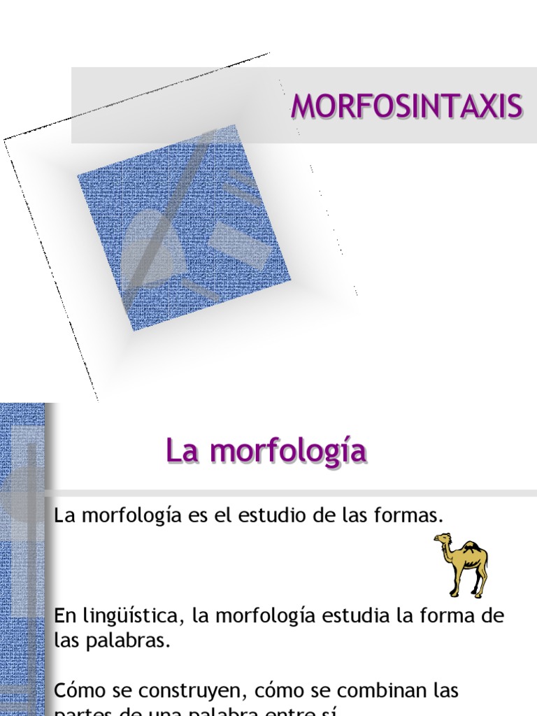 Morfosintaxis | PDF