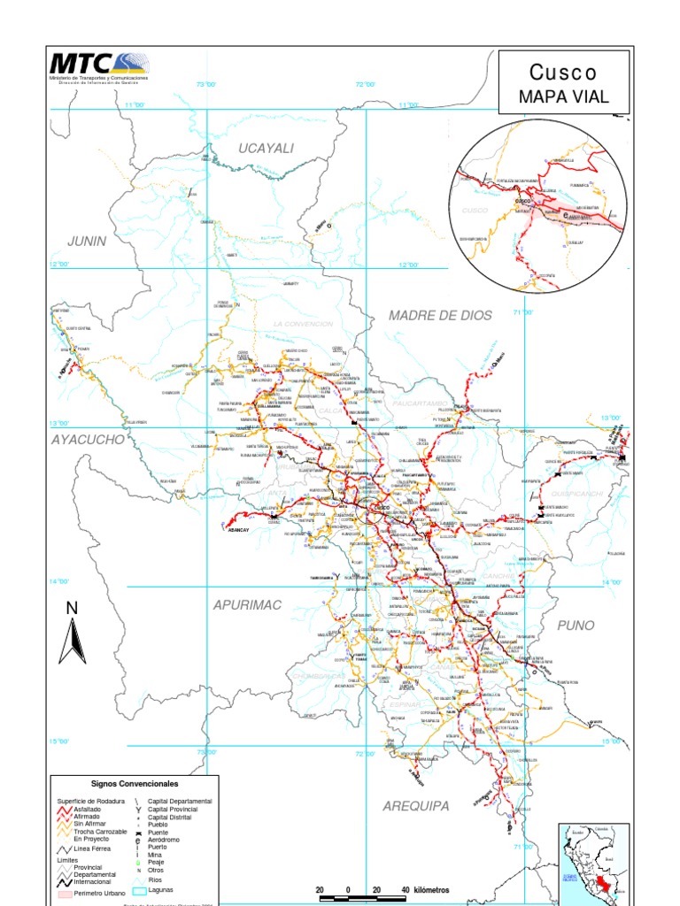 Mapa Vial de Cusco y sus Distritos | PDF | Viajes y turismo