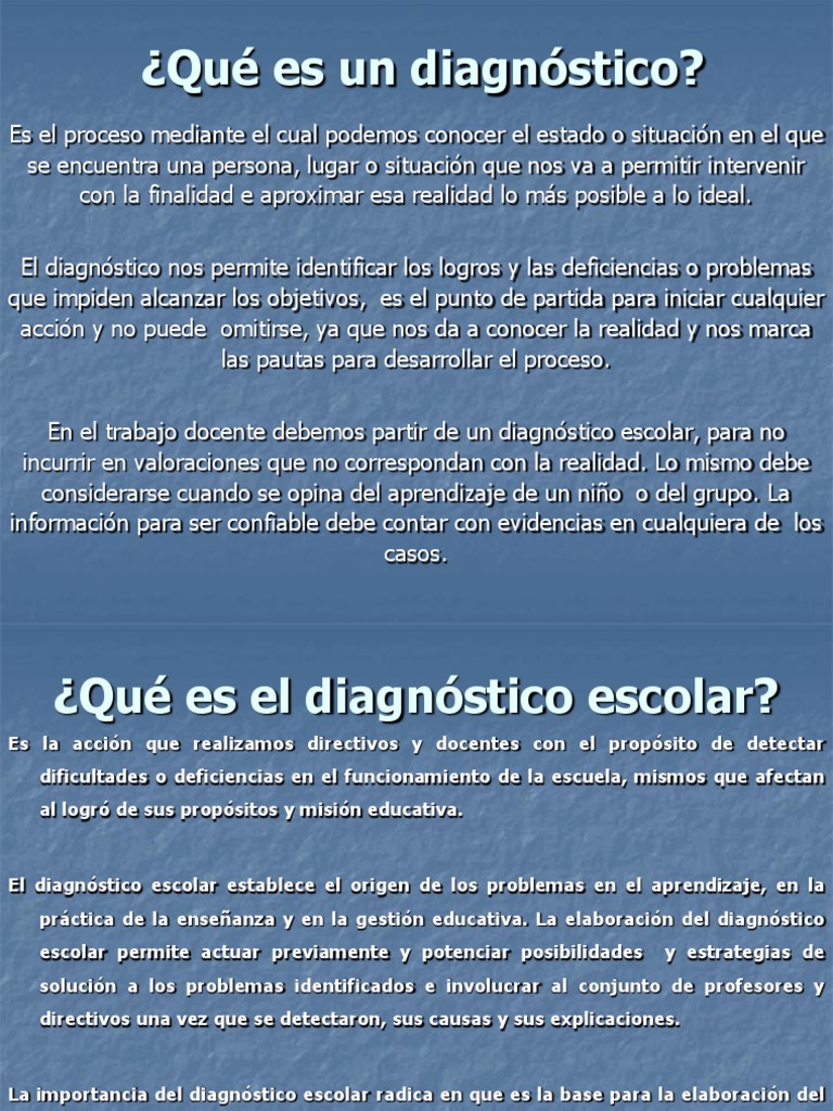 Qué Es Un Diagnóstico | PDF | Aprendizaje | Conocimiento