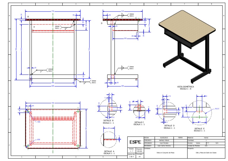 Planos de Pupitre | PDF