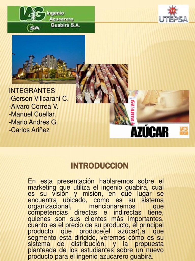 Guabira | PDF | Distribución (comercial) | Azúcar