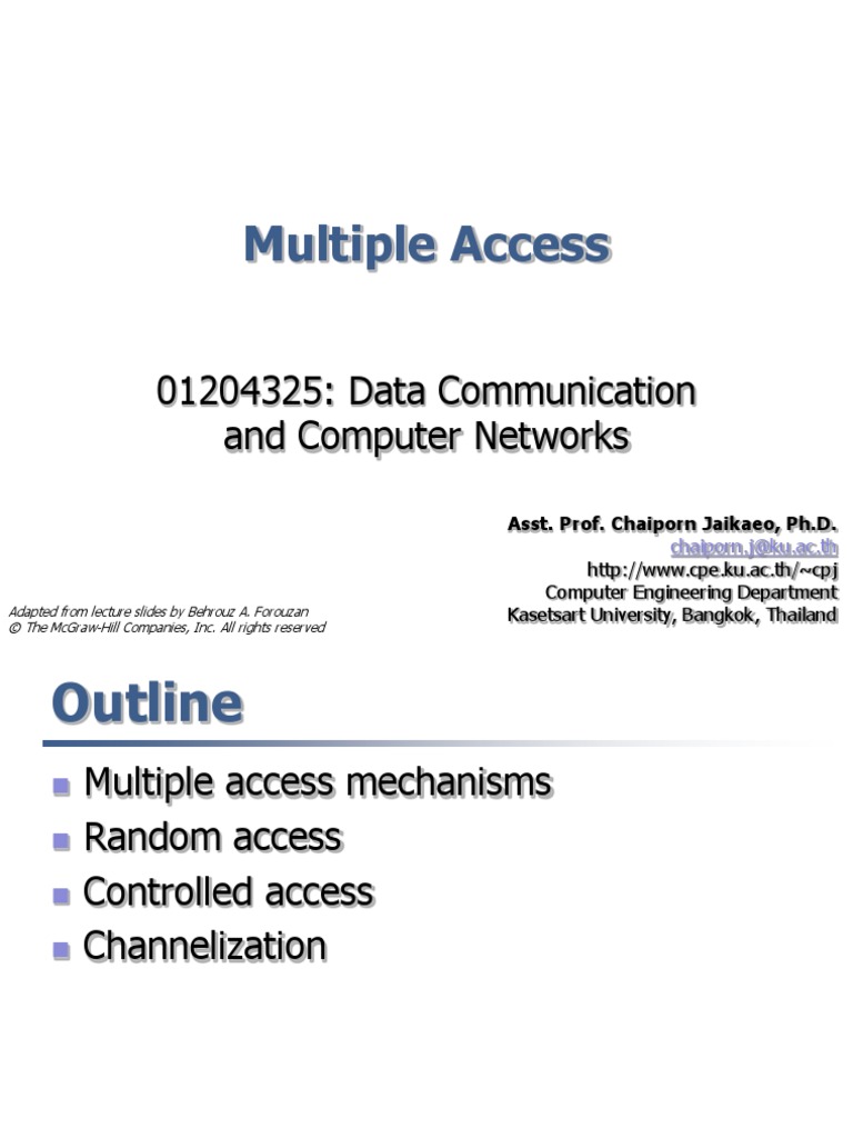 12 MultipleAccess | PDF | Code Division Multiple Access | Channel Access Method