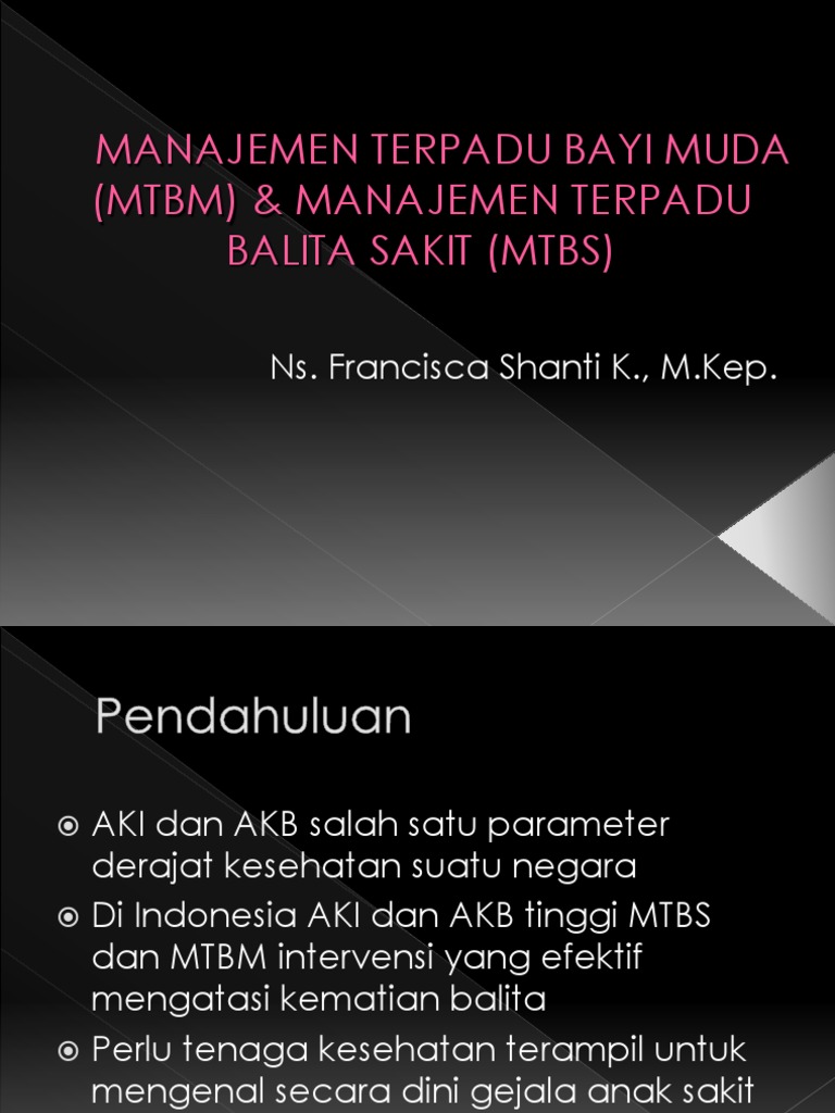 Pengantar MTBM & MTBS | PDF