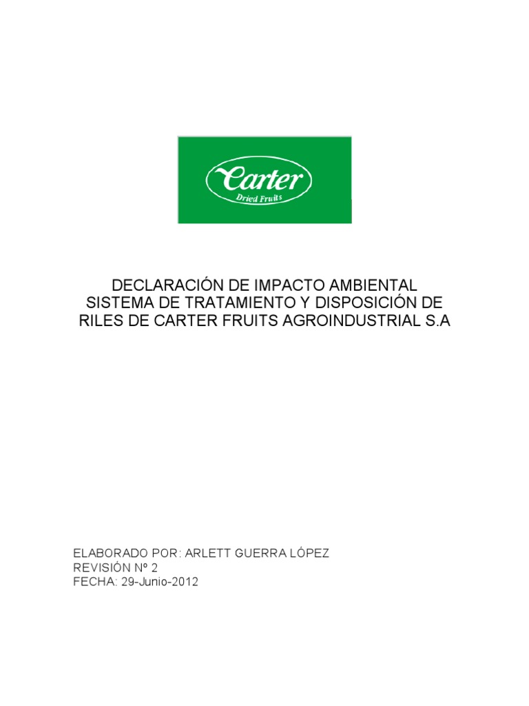 Proyecto Carter Fruit PDF | PDF | Riego | Agua