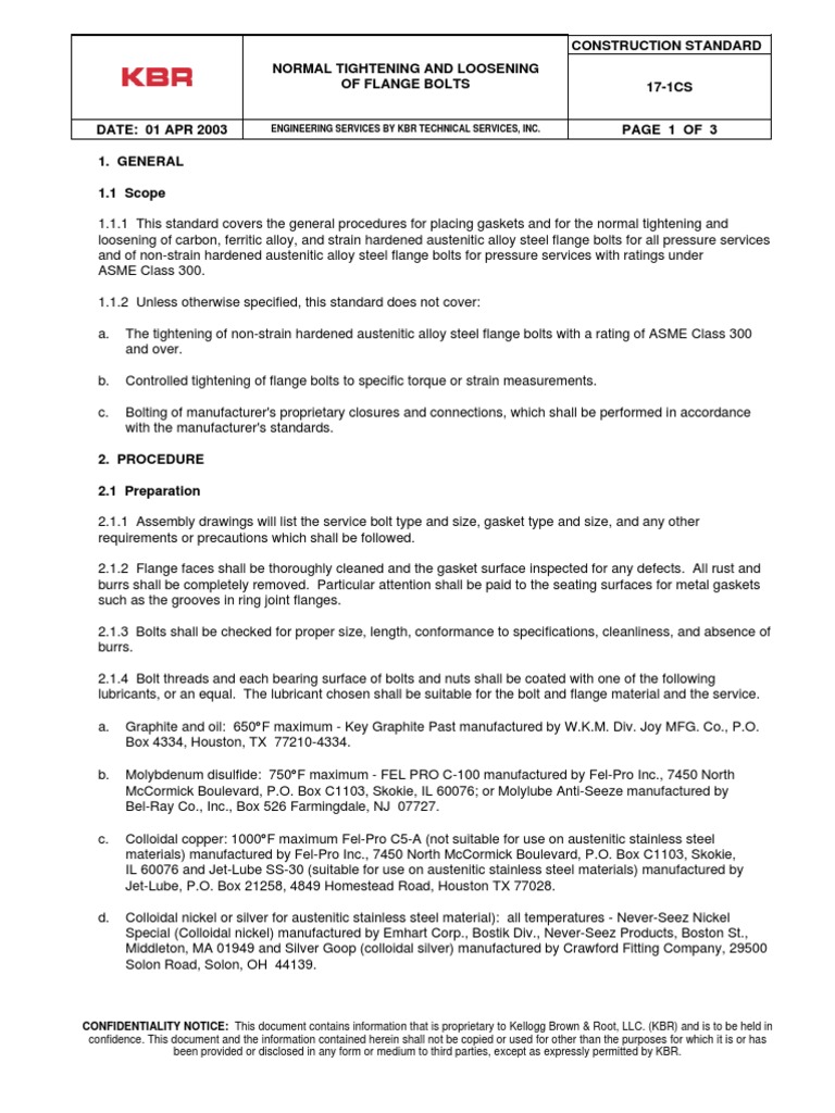 Flange Bolt Tightening Guide | PDF | Nut (Hardware) | Kbr (Company)