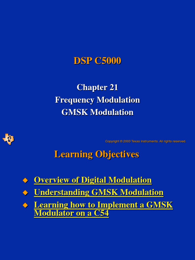 Frequency Modulation GMSK Modulation | PDF | Modulation | Channel (Communications)
