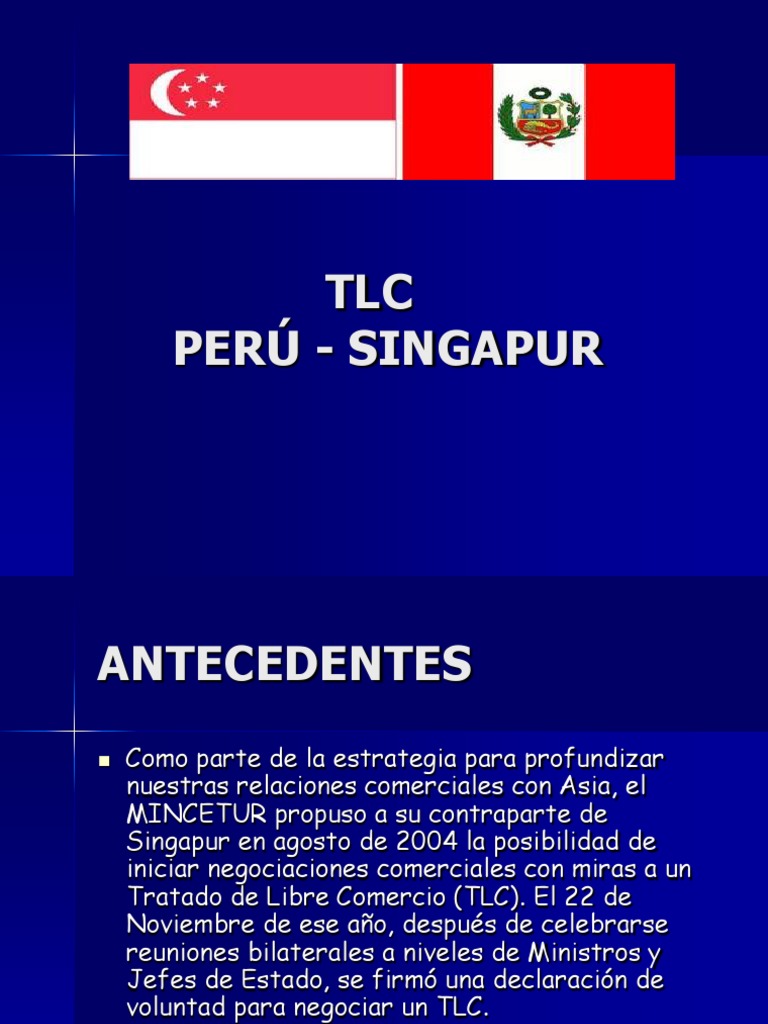 TLC Peru Singapur Listo | PDF | Competitividad | El comercio internacional
