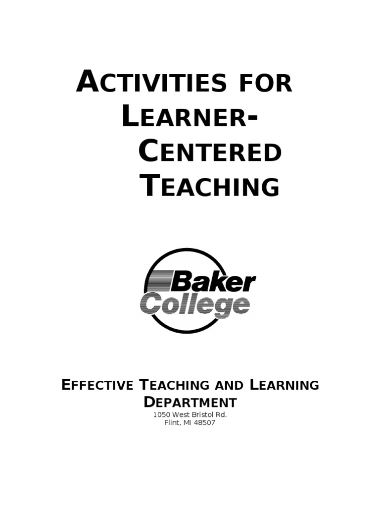 Activities For Learner-Centered Teaching | PDF | Critical Thinking ...