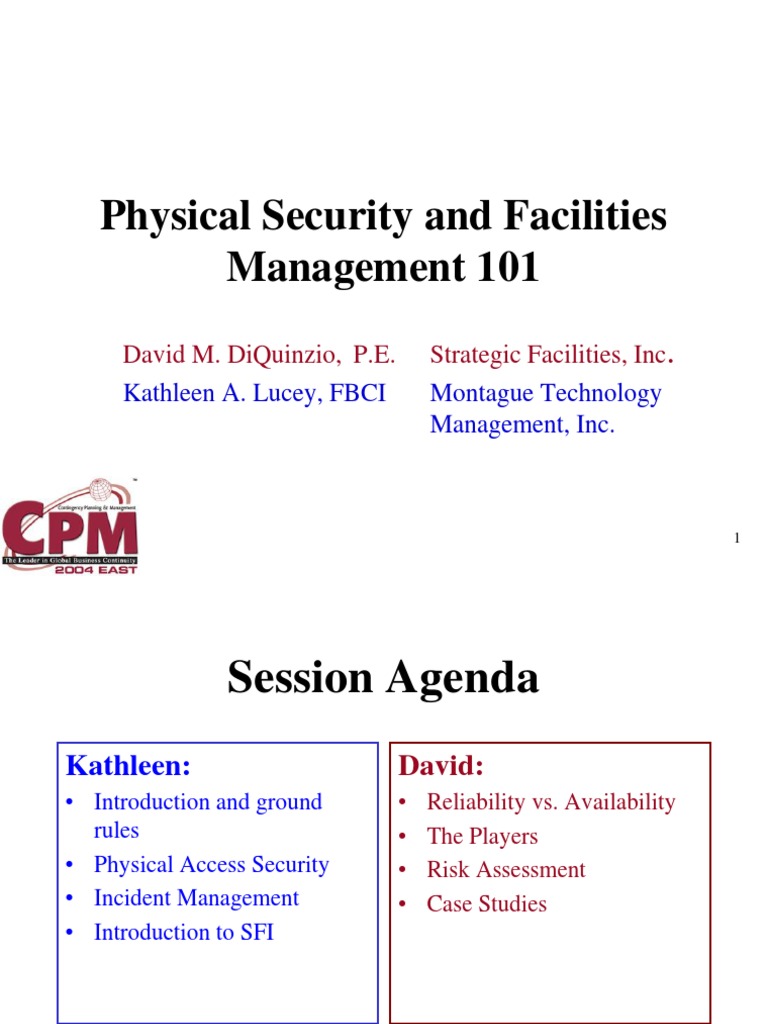 Physical Security and Facilities Management 101 | PDF | Physical ...