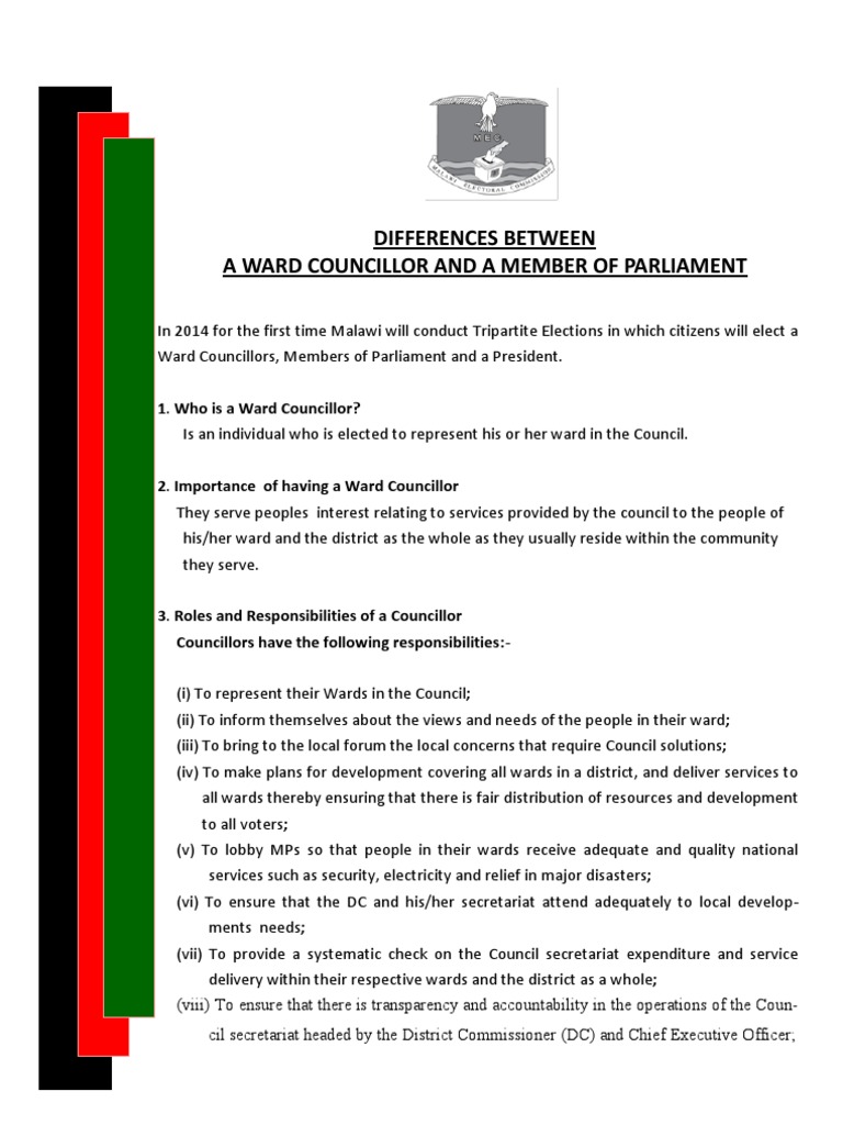 Ward Councillor and MP Roles and Responsibilities 2014 Tripartite | PDF ...