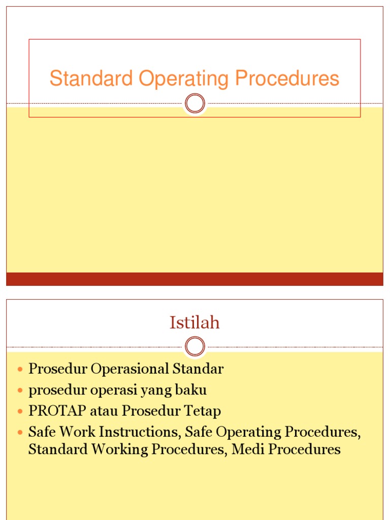 Prosedur Operasional Standar (SOP) | PDF