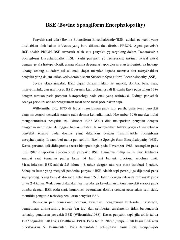 Penyakit BSE | PDF