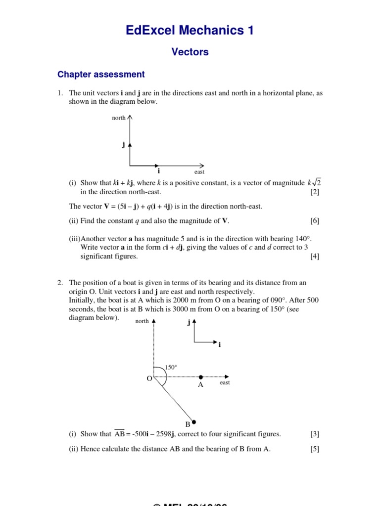 M1 Vectors | PDF | Teaching Methods & Materials | Science & Mathematics