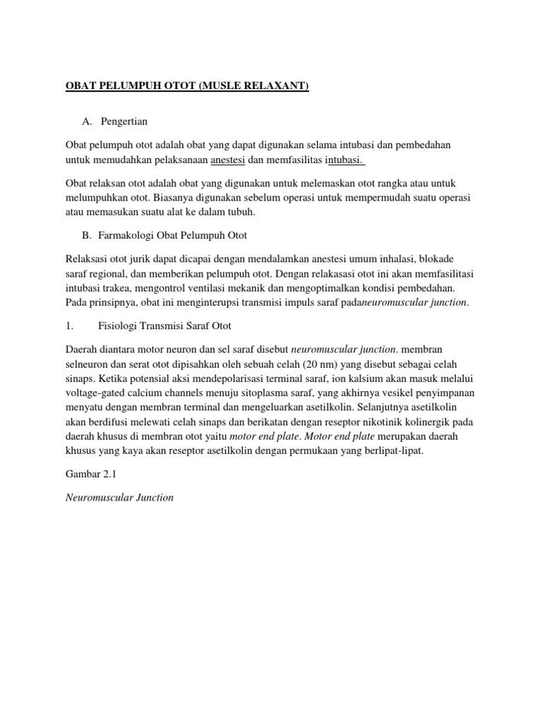 Muscle Relaxan | PDF