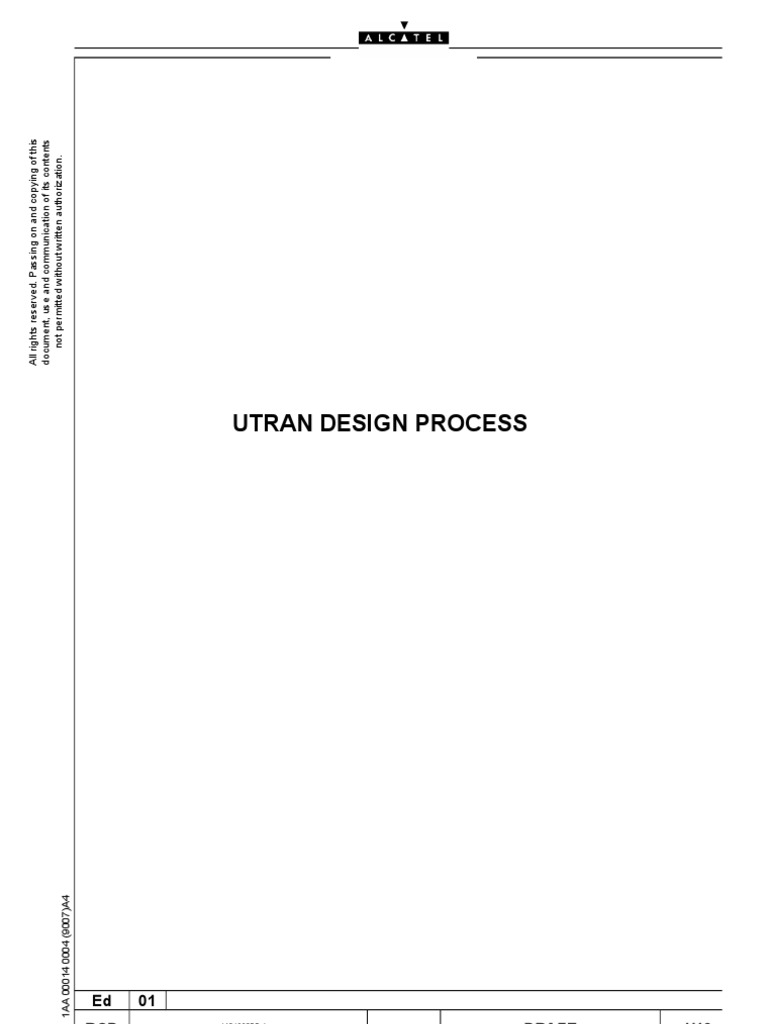 UTRAN Design Process | PDF | Code Division Multiple Access | Cellular ...