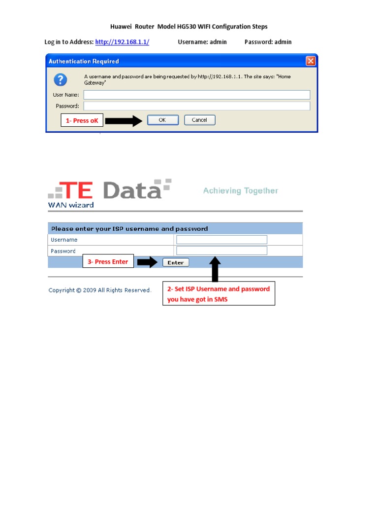 Huawei HG530 Router WIFI Setup Guide | PDF | Internet Architecture ...