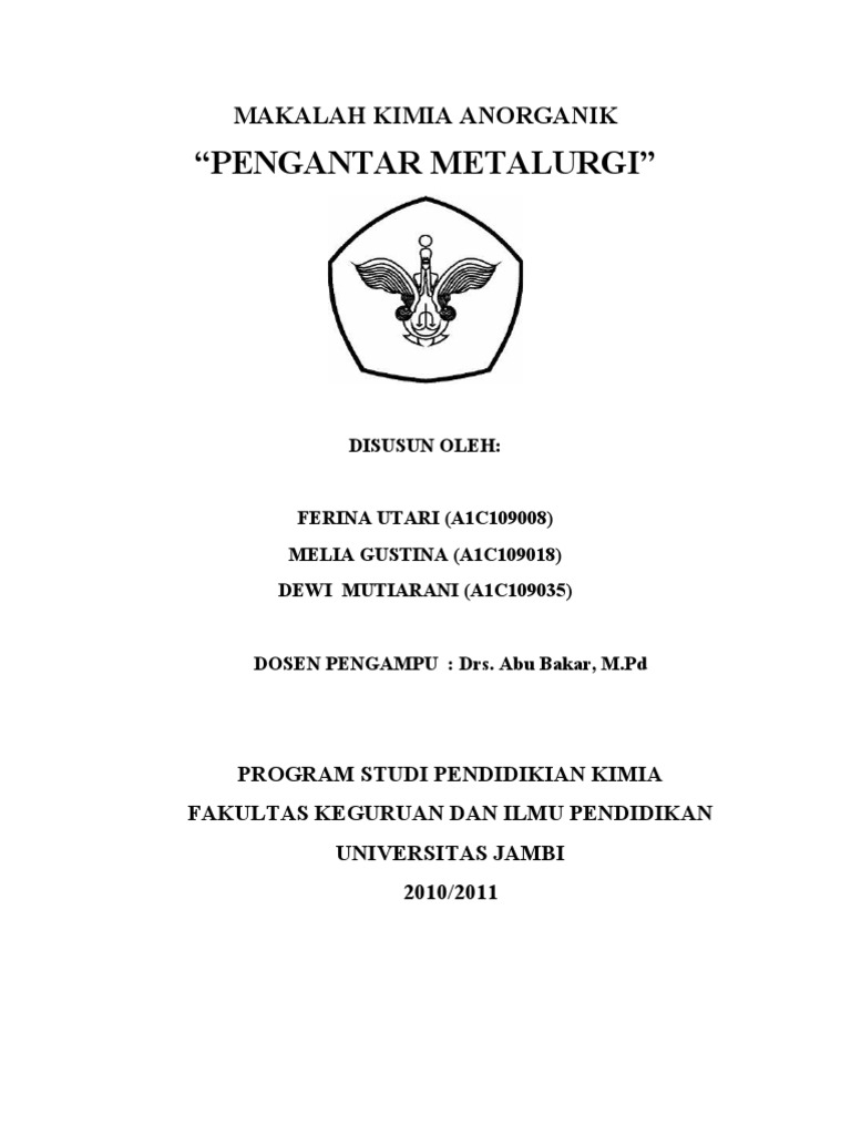 Makalah Kimia Anorganik | PDF | Teknologi & Rekayasa