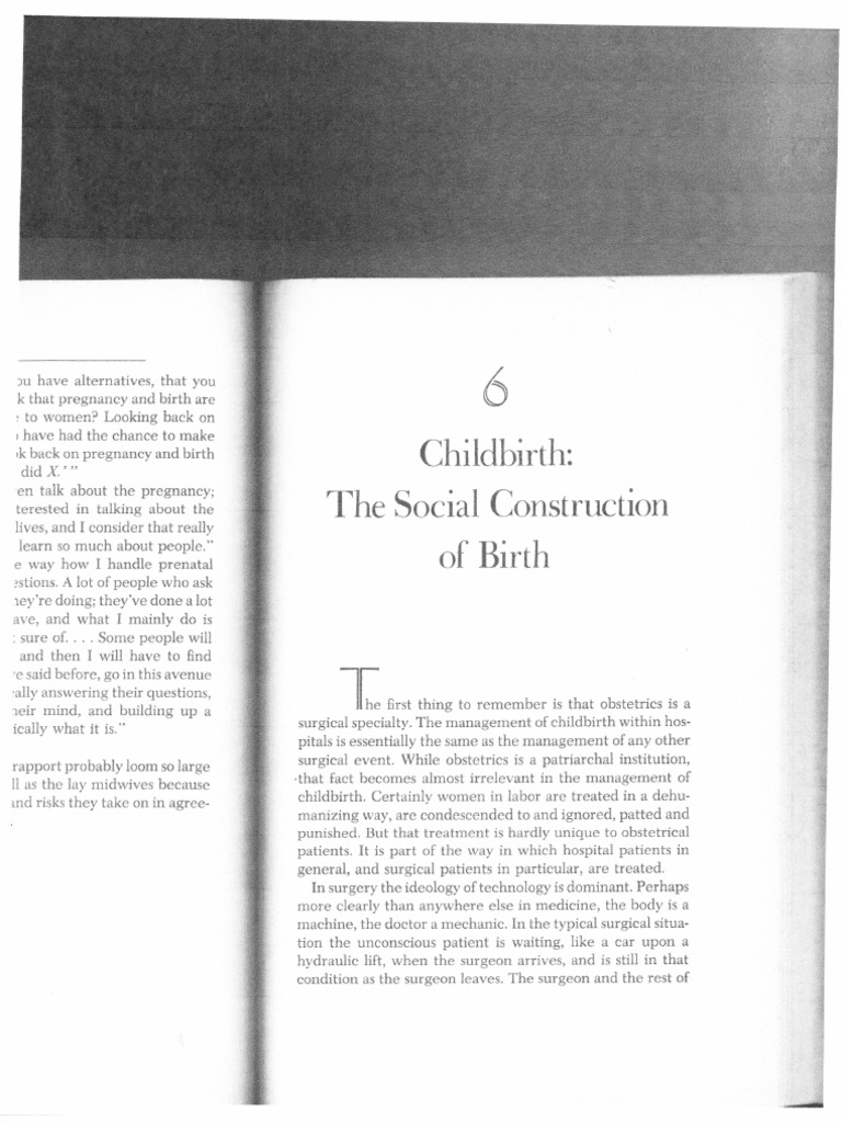 Barbara Katz Rothman-Childbirth-The Social Construction of Birth | PDF ...