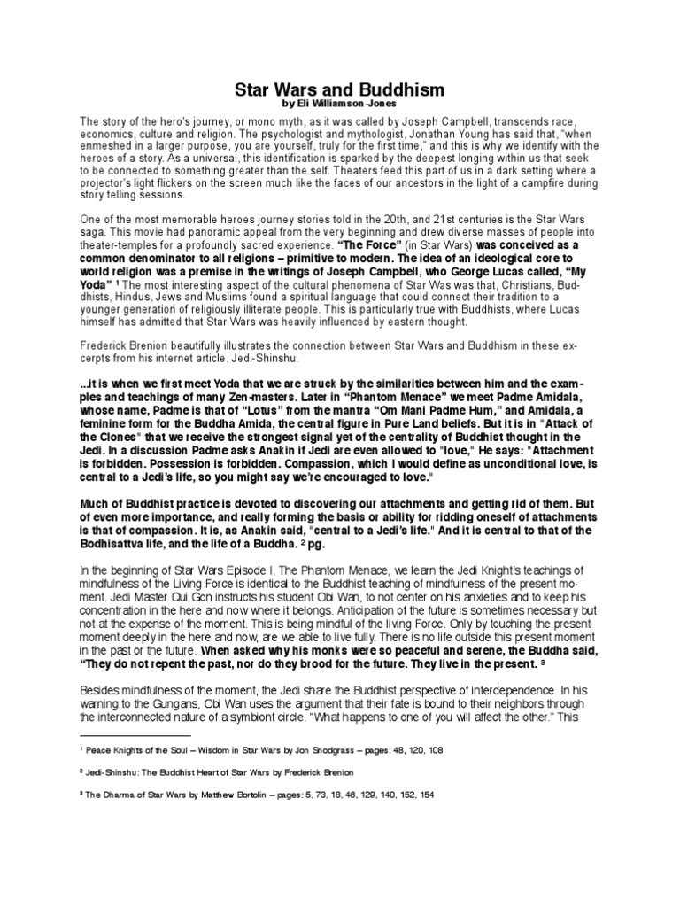 Star Wars Buddhism | PDF | Jedi | Sith