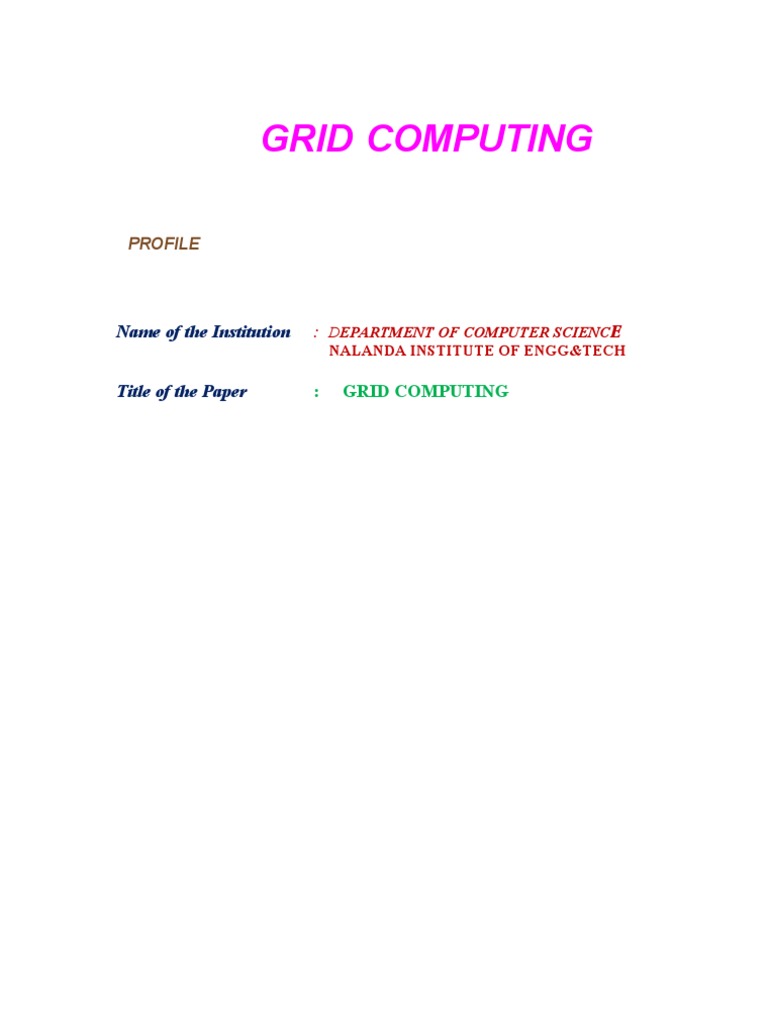 Grid Computing | PDF | Grid Computing | Parallel Computing