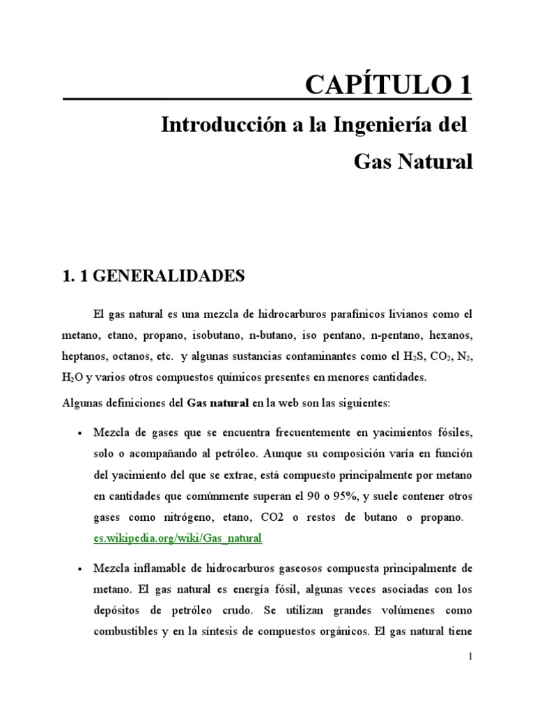 Cap 1. Redes Conceptuales Del GN | PDF | Petróleo | Gas natural