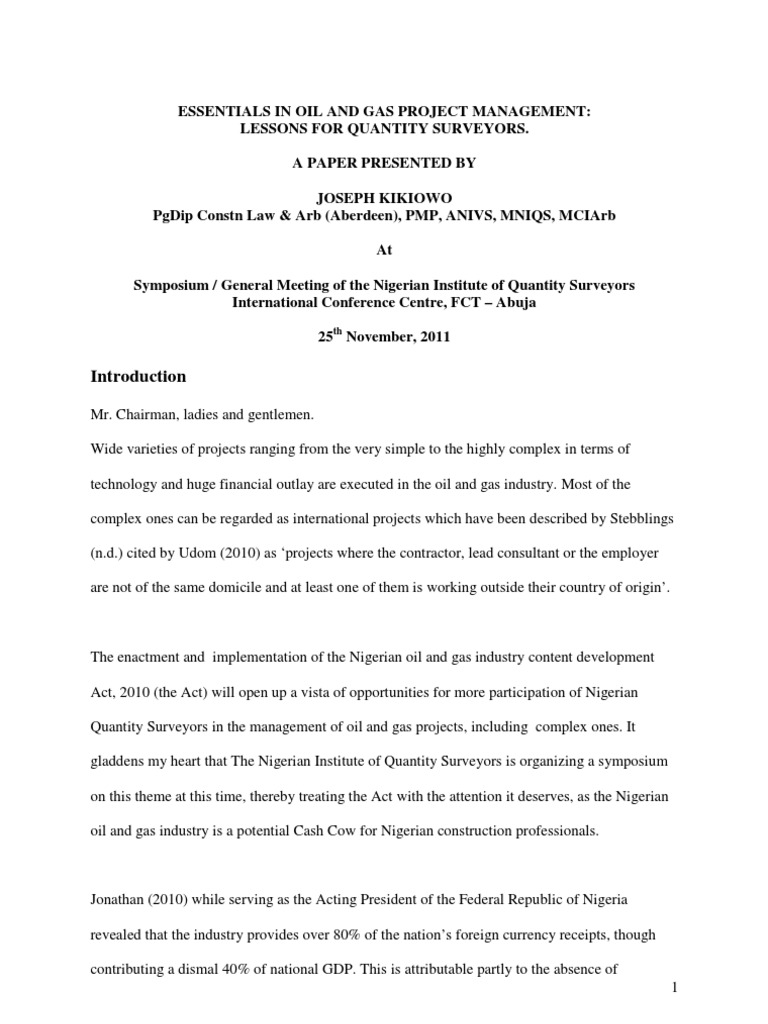 Oil and Gas Project Management Insights | PDF | Project Management ...
