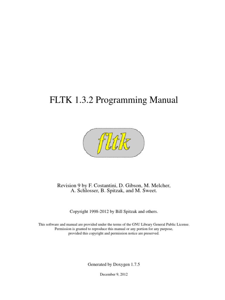 FLTK Manual | Download Free PDF | Mac Os | Operating System
