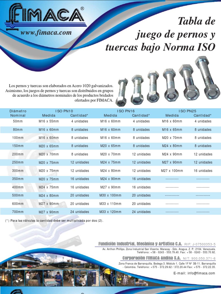 Tabla Pernos PDF | PDF